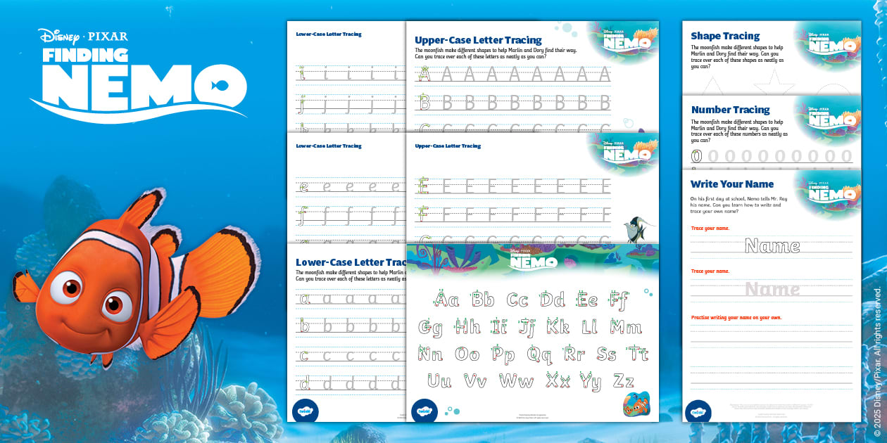 * NEW * Finding Nemo: Handwriting Pack