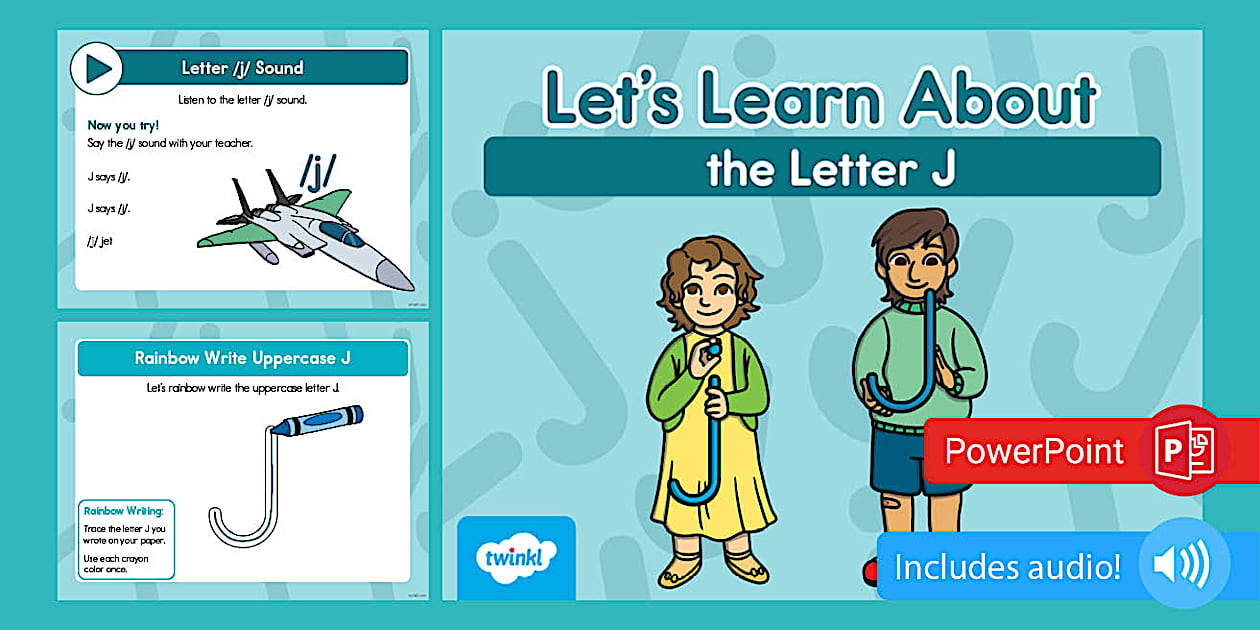 Alphabet: Let's Learn About the Letter J PowerPoint - Twinkl