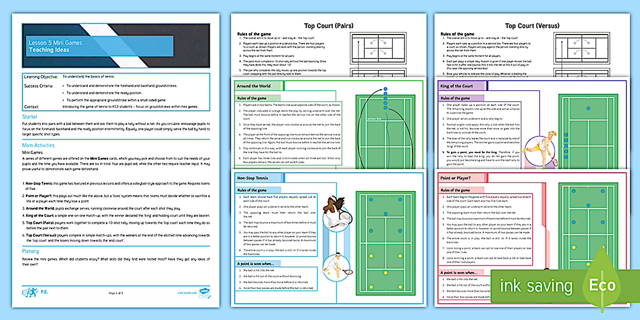 Tennis Lesson 5: Mini Games | Tennis Drills for Kids