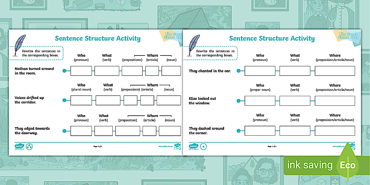 The Great Shape Race - Differentiated Sentence Structure