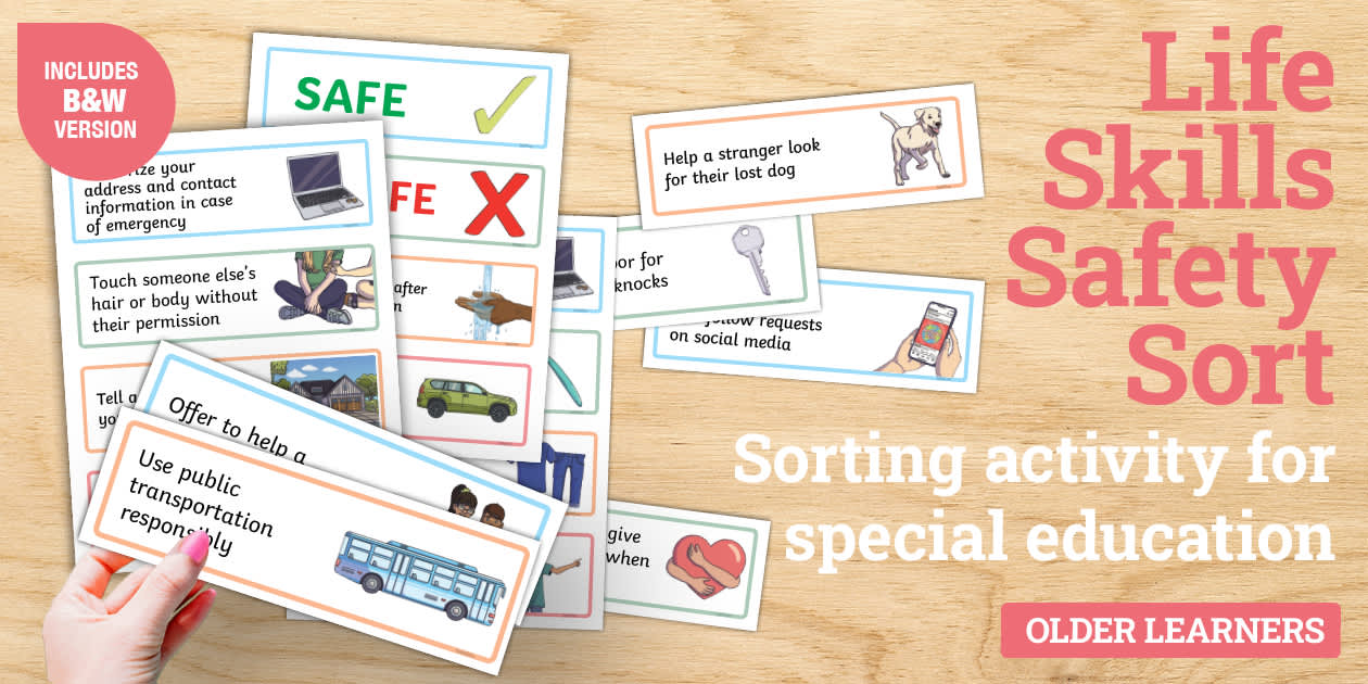 Life Skills Safety Sort for Special Education
