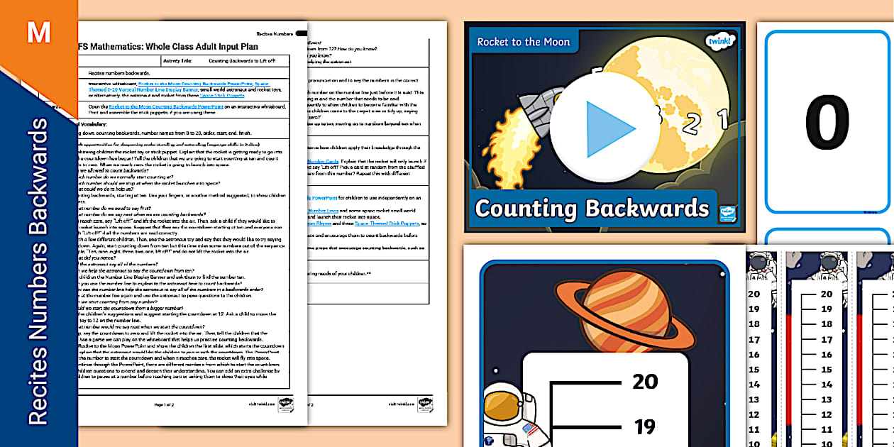 EYFS Maths Counting Backwards to Lift-Off! Plan and Pack