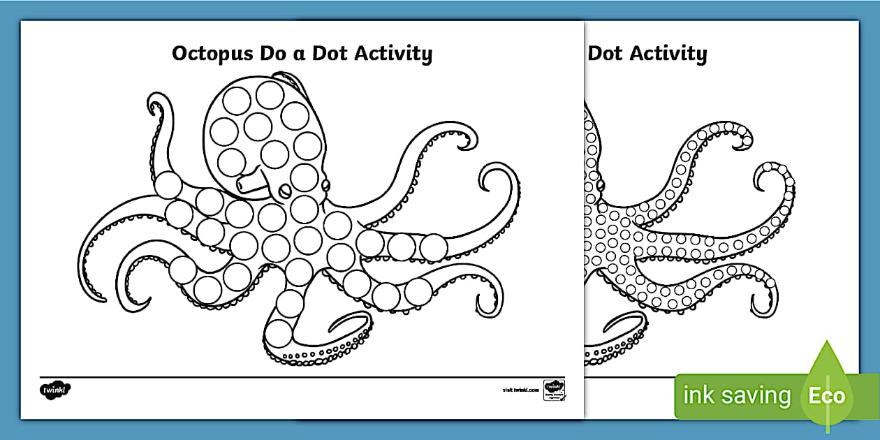 Octopus Do-a-Dot Activity | Twinkl | Fine Motor Skills | KS1