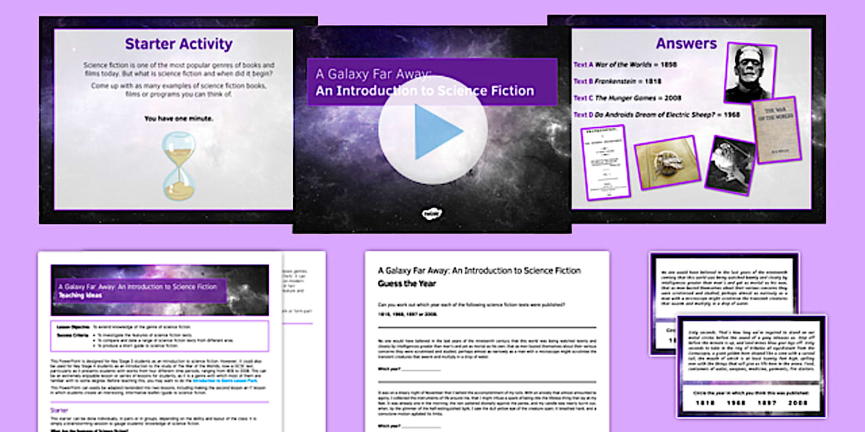 GCSE A Galaxy Far Away: An Introduction to Science Fiction Lesson Pack