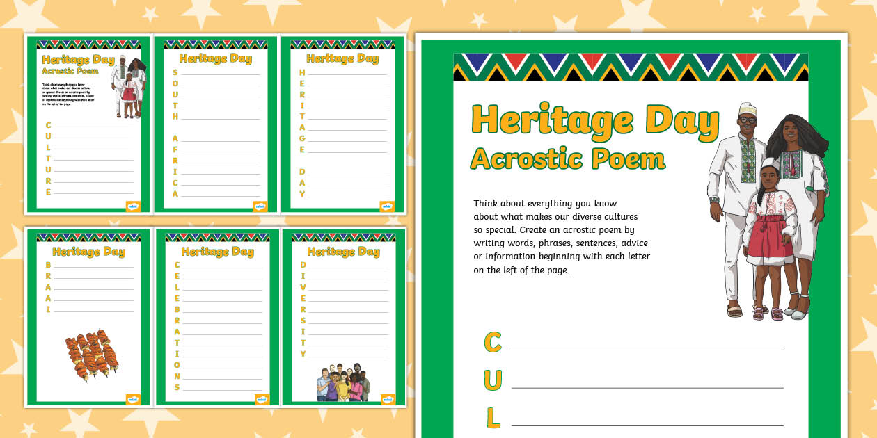 IP - Term 3 -Heritage Day Acrostic Poem (CAPS Aligned)