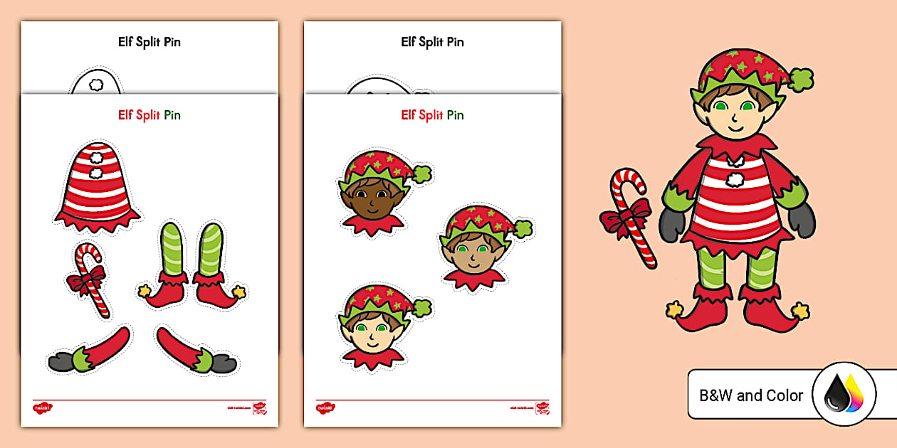 Elf Template | Printable Craft Activity | Christmas | Twinkl