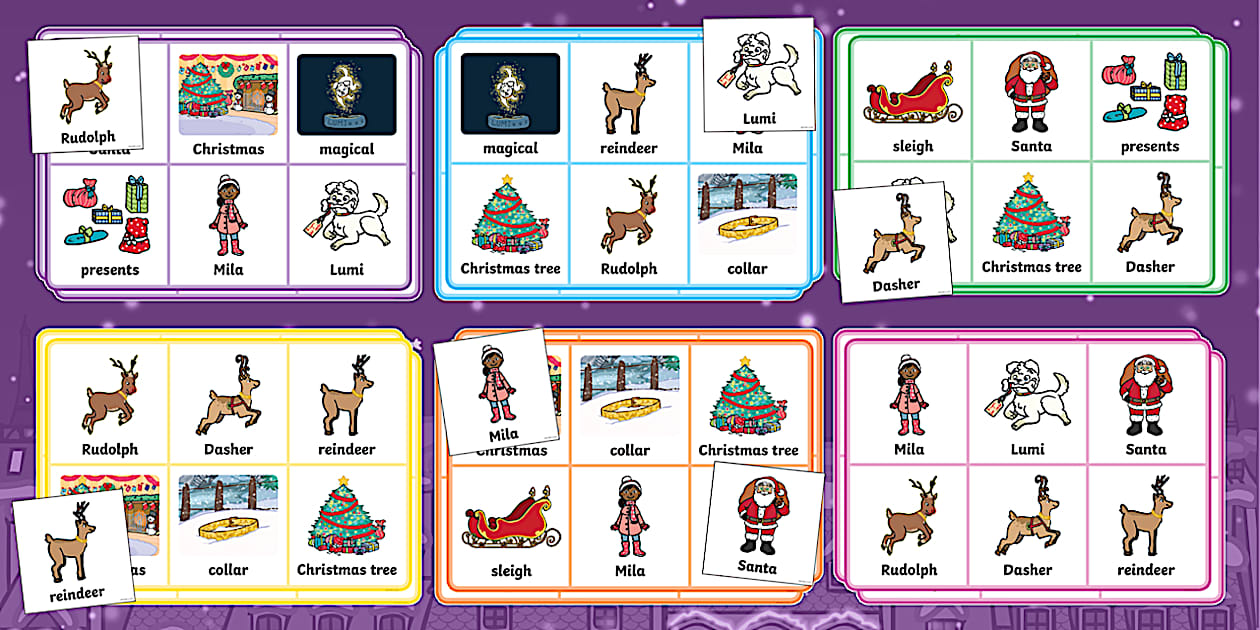 A Christmas Collar Matching Cards and Board Game - Twinkl