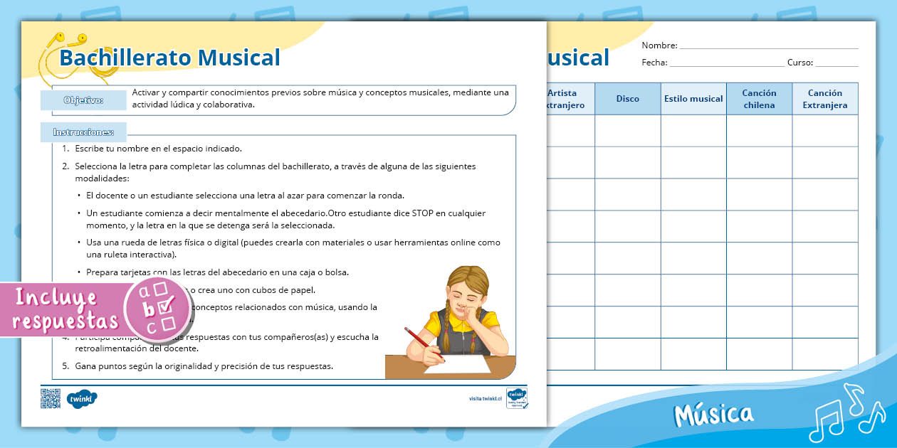 Juego | Bachillerato | Musical | Música | 7° | - Twinkl