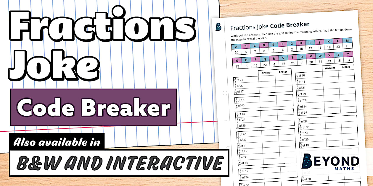 Fractions Joke Codebreaker