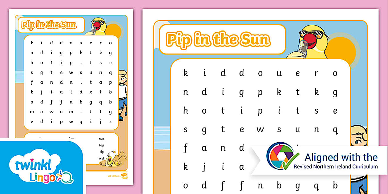 Pip in the Sun Word Search (Teacher-Made) - Twinkl