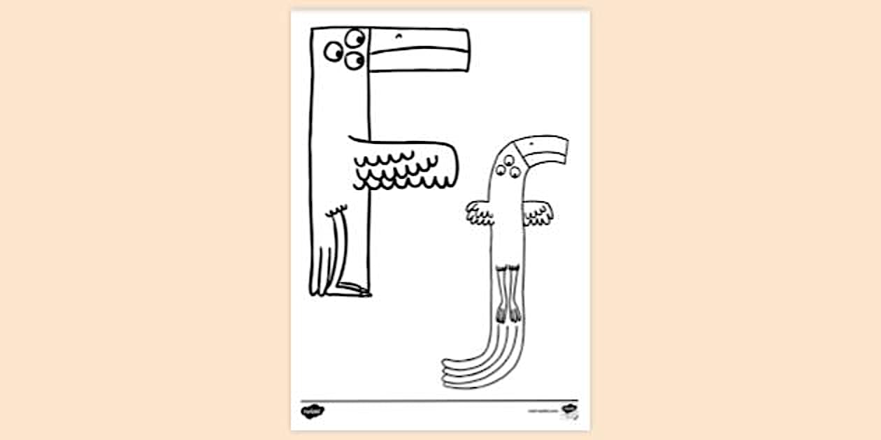 Letter F Colouring Page | Colouring Sheets (teacher made)