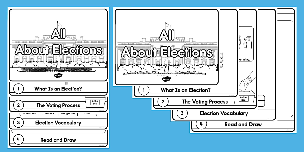 Kindergarten All About Elections Flip Book (teacher made)