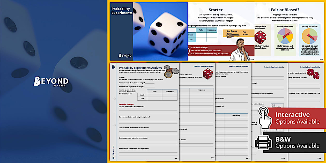 Probability Experiments Lesson Pack (teacher made) - Twinkl