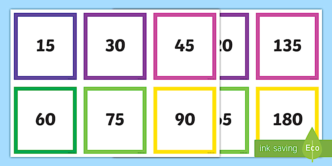 Multiples of 15 on Square Number Cards (Teacher-Made)