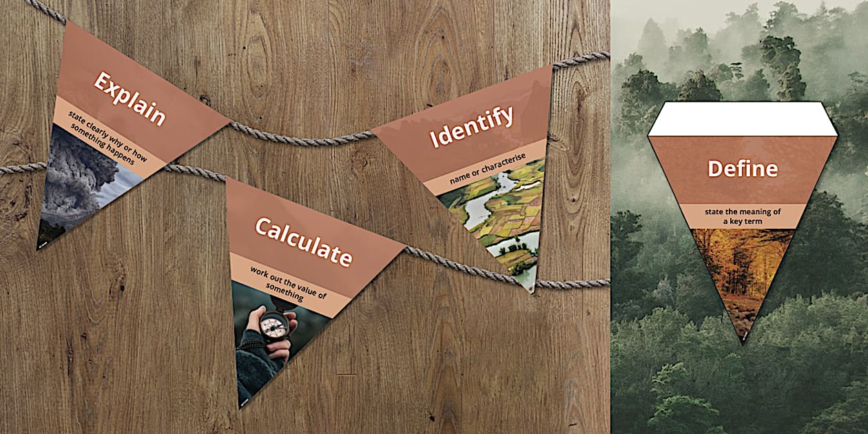 Secondary Geography Command Words Display Bunting | Beyond