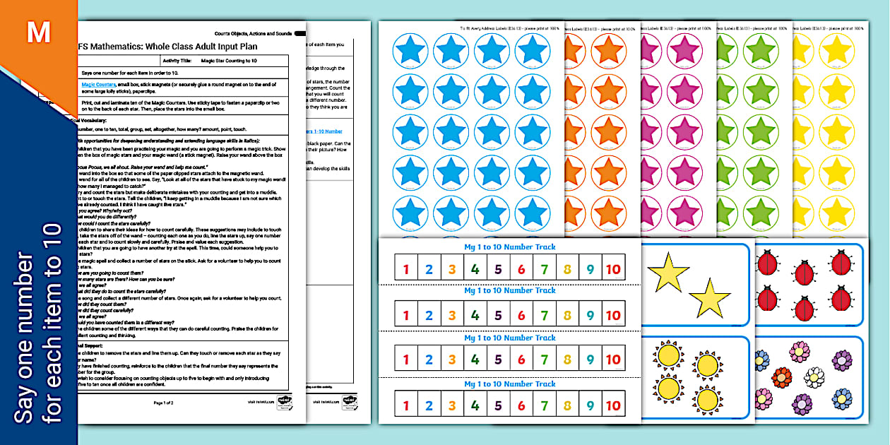 EYFS Magic Stars Counting to 10 Adult Input Plan & Resources