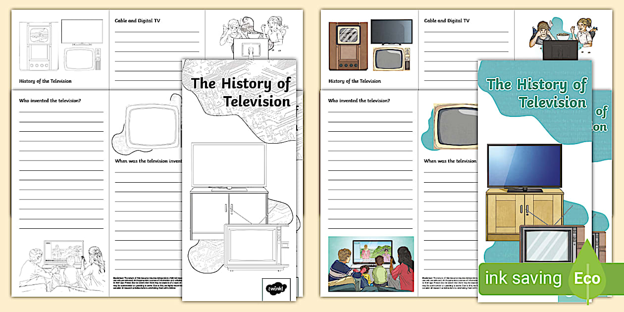 The History of Television Leaflet Template (teacher made)
