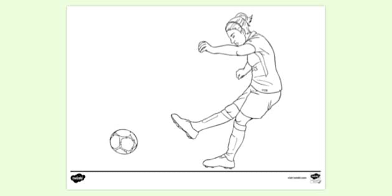 Football Player Colouring Page | Colouring Sheets - Twinkl