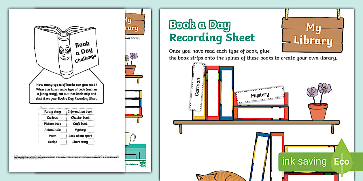 Library Lovers’ Day Book A Day Challenge (teacher made)