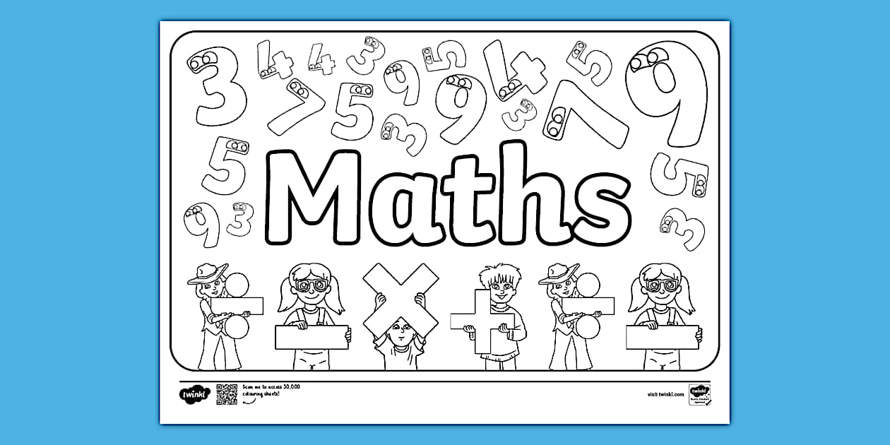👉 Maths Doodle Colouring Page (Hecho por educadores)