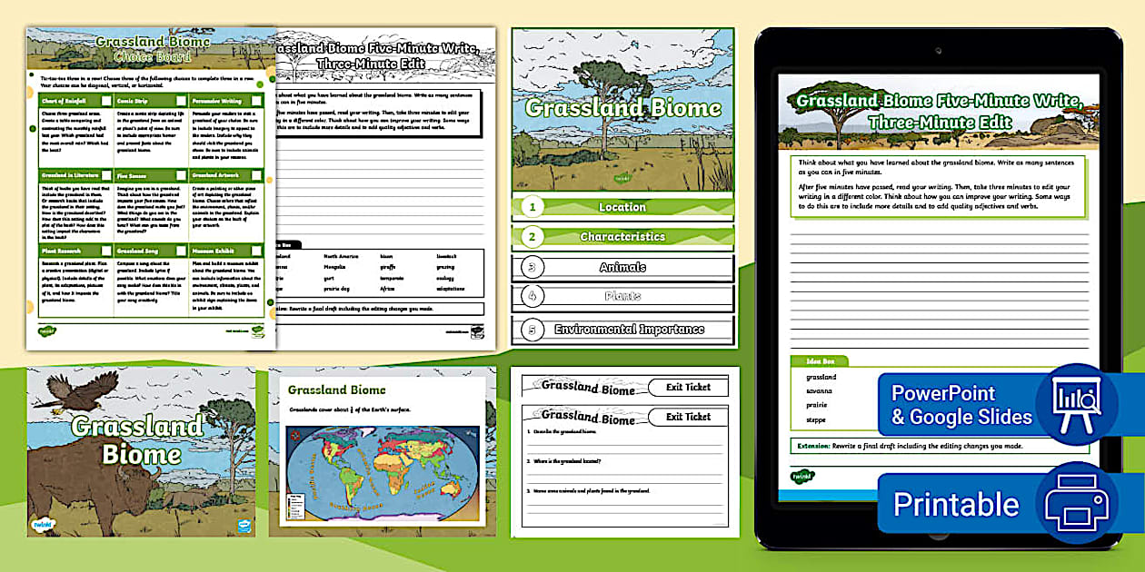 Grassland Biome Lesson Pack for 3rd-5th Grade (teacher made)