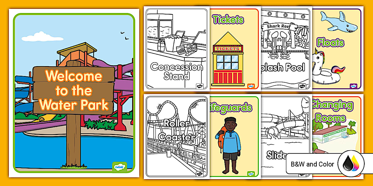 Water Park Dramatic Play Posters (teacher made) - Twinkl