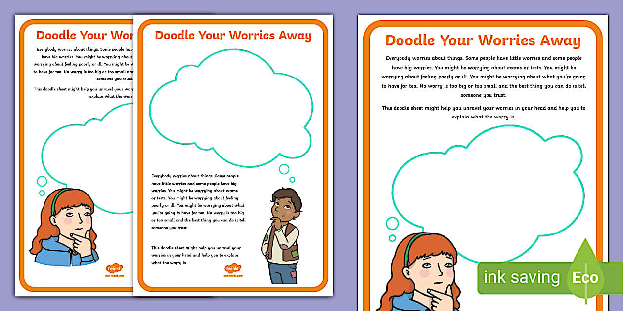 Doodle Your Worries Away (teacher made) - Twinkl