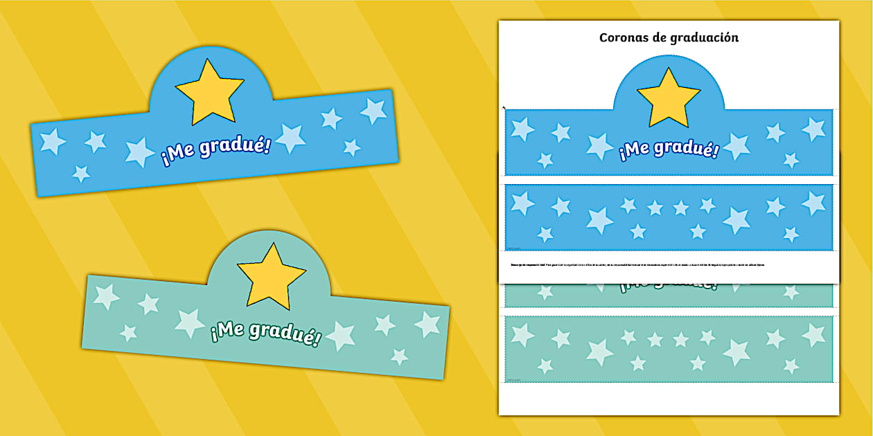 Manualidad: Coronas de graduación (teacher made) - Twinkl