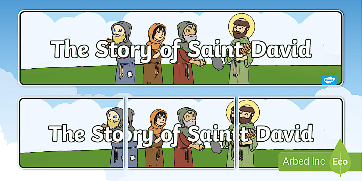 Saint David Story Themed Banner (teacher made) - Twinkl