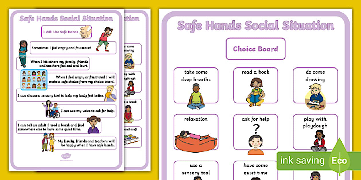 Safe Hands Social Stories - Social Stories | Twinkl - Twinkl