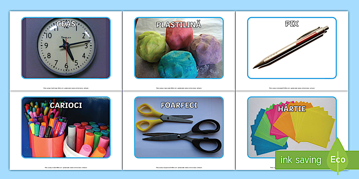 Obiecte de la școală Fotografii de afișat (teacher made)