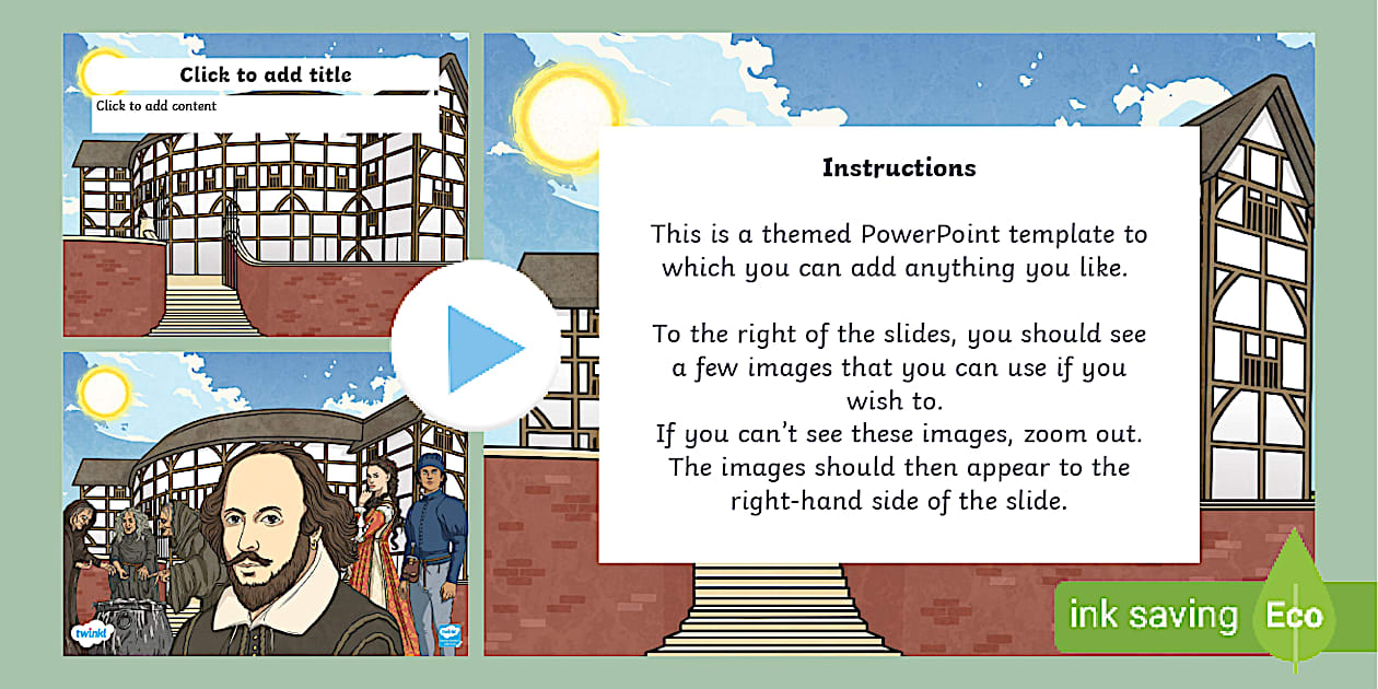Shakespeare PowerPoint Background (teacher made) - Twinkl