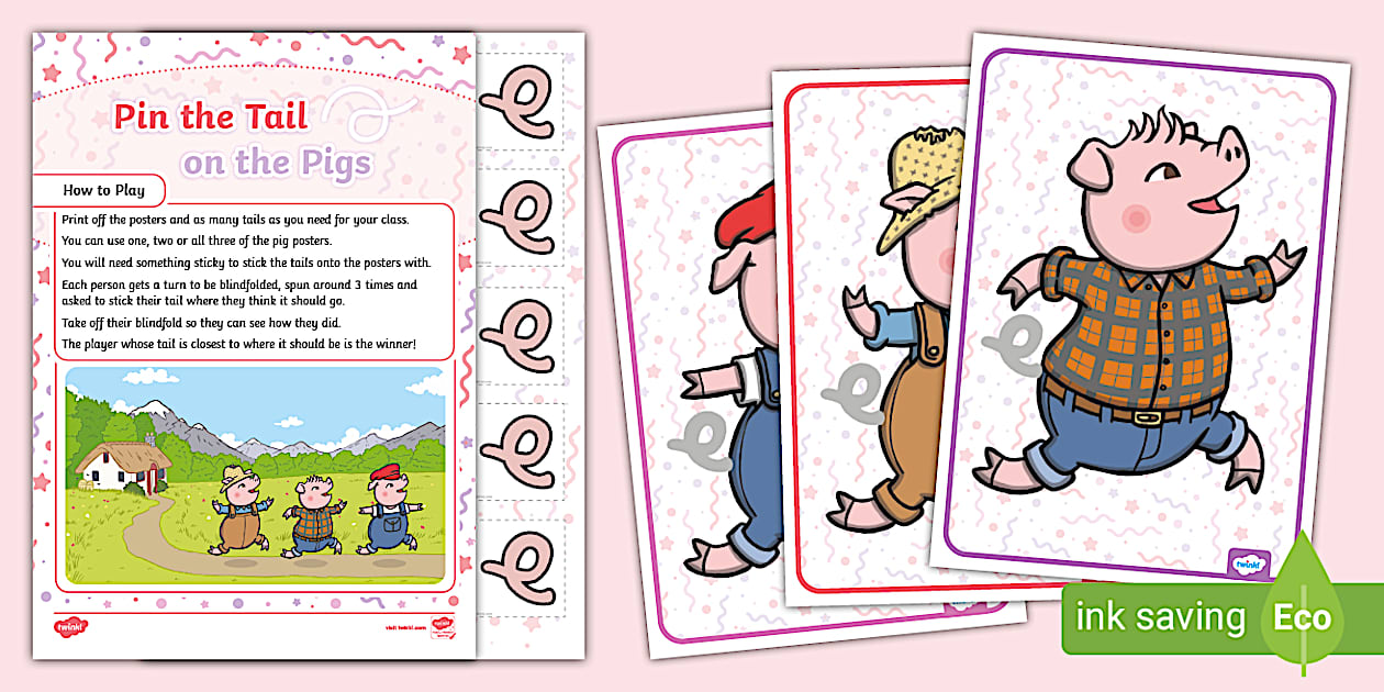 Pin the Tail on the Pigs - Twinkl - KS1 (teacher made)
