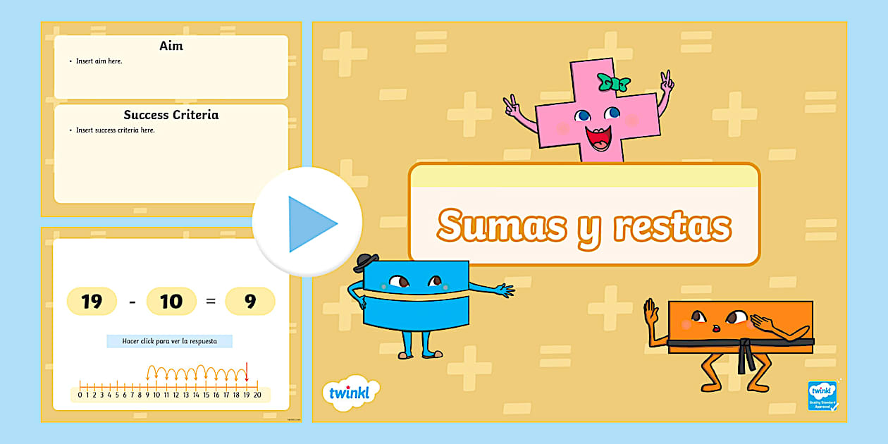 Power Point: Operaciones de sumas y restas con recta numérica