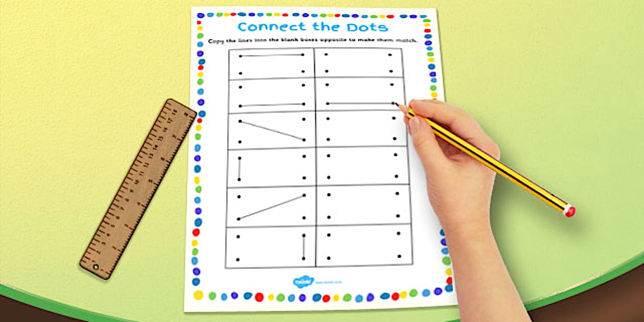 Visual Perception Connect the Dots Worksheet - Twinkl
