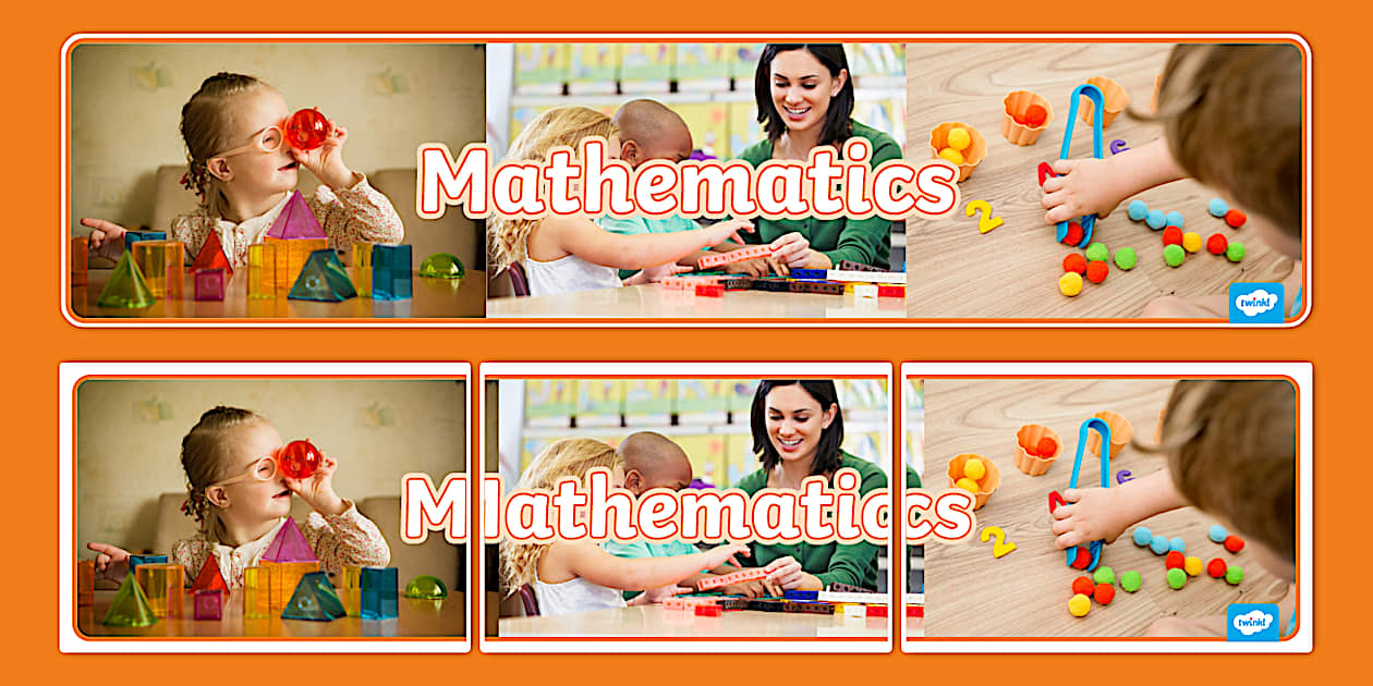 👉 EYFS Mathematics Area of Learning Display Banner | Twinkl