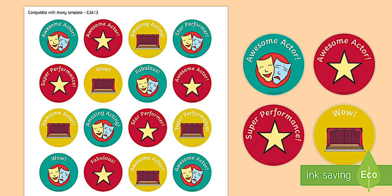 Drama Reward Stickers (Teacher-Made) - Twinkl