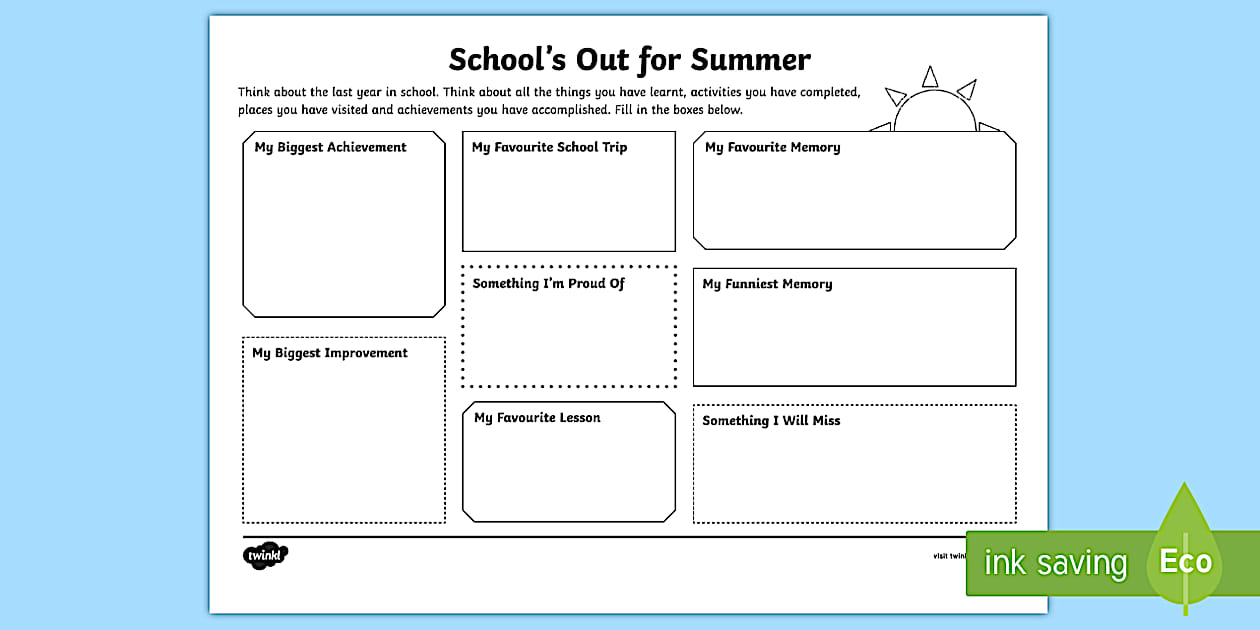 Editable End of Year Reflection Activity (teacher made)