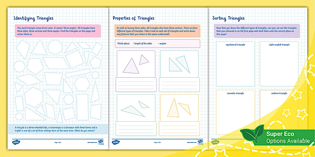 Types of Triangles (Ages 8 - 9) (teacher made) - Twinkl