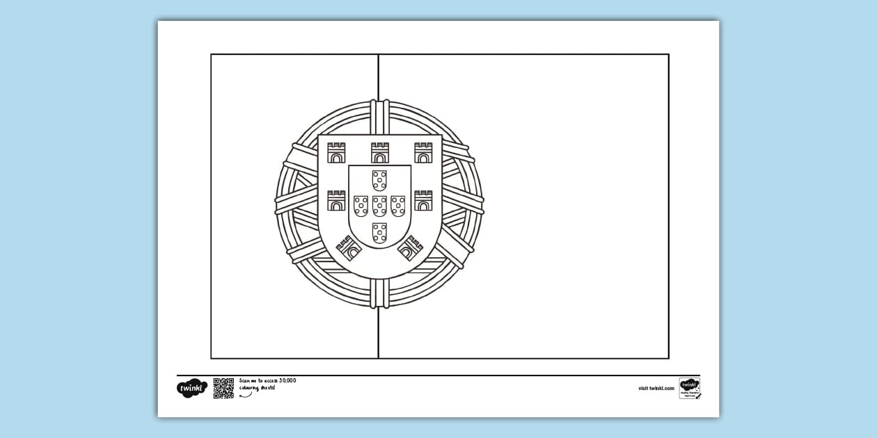 Portugal Flag Colouring - Twinkl Flags Colouring - Twinkl