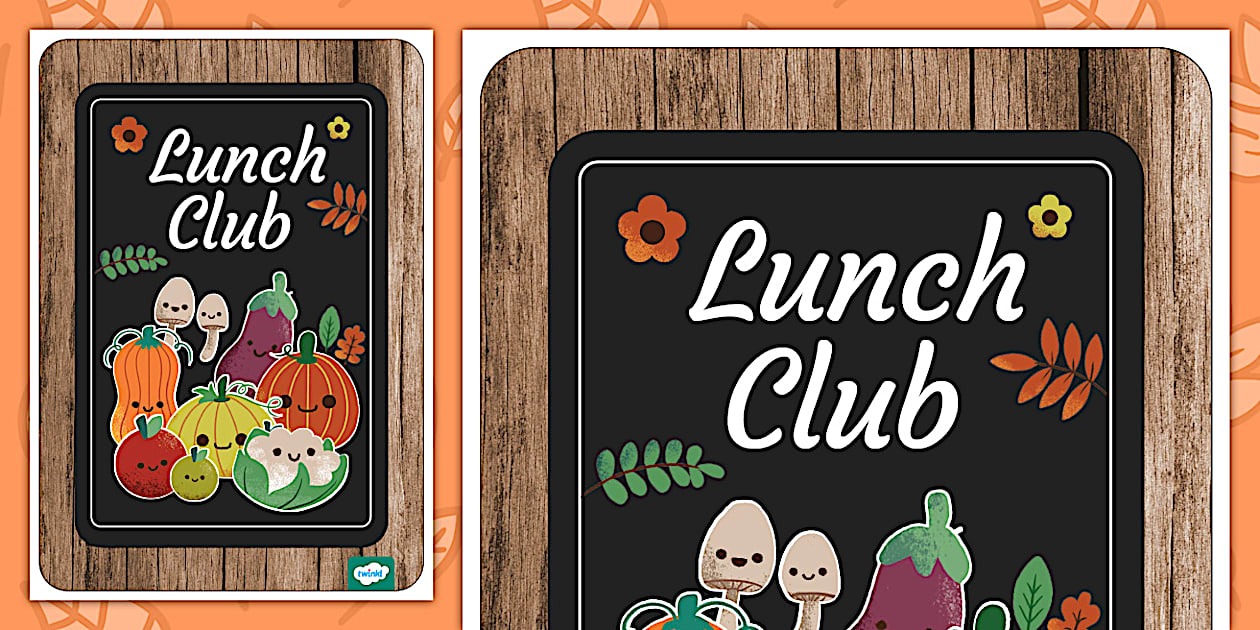 Autumn Market Themed Lunch Club Display Poster - Twinkl