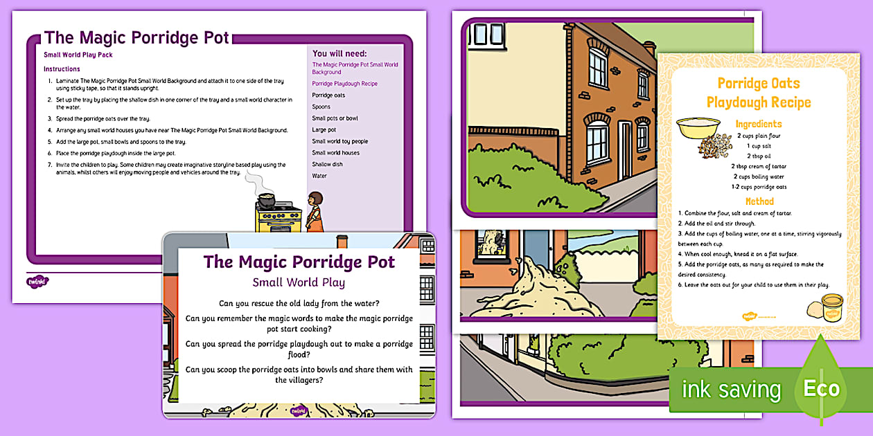 The Magic Porridge Pot Small World Play Idea and Printable Resource Pack