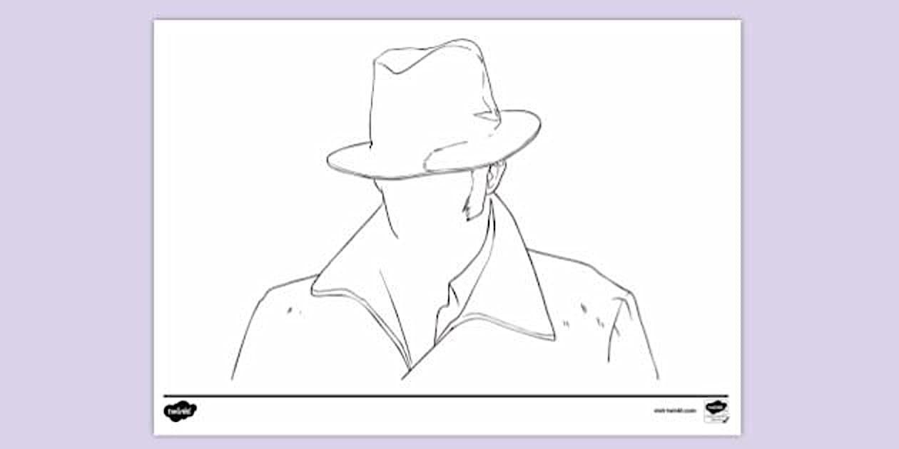 Mysterious Figure Silhouette Colouring Sheet | Colouring Sheets
