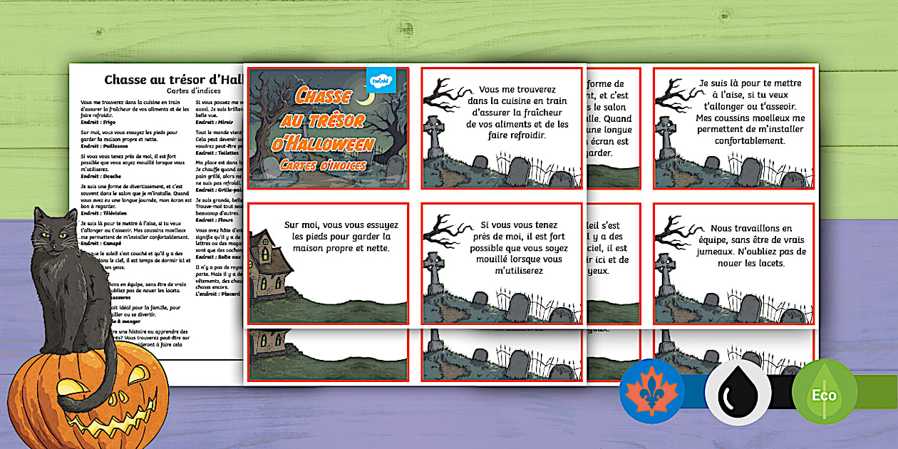 Cartes de tâches Halloween Yard Ideas (Teacher-Made)