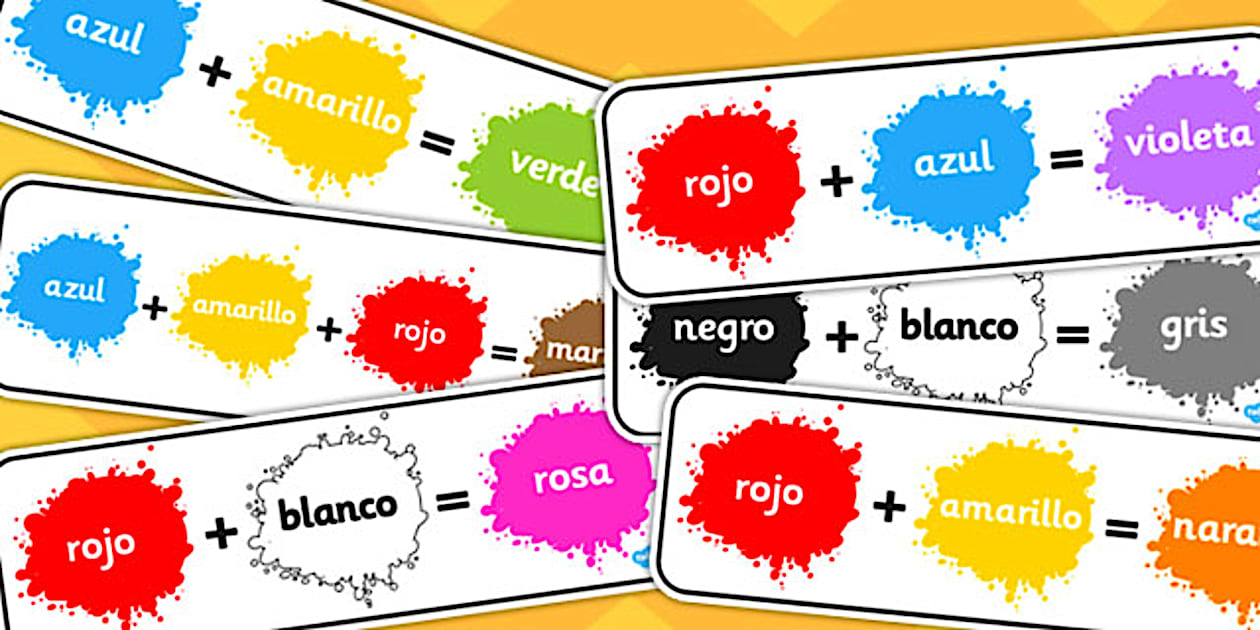 Spanish Colour Mixing Pack (teacher made) - Twinkl