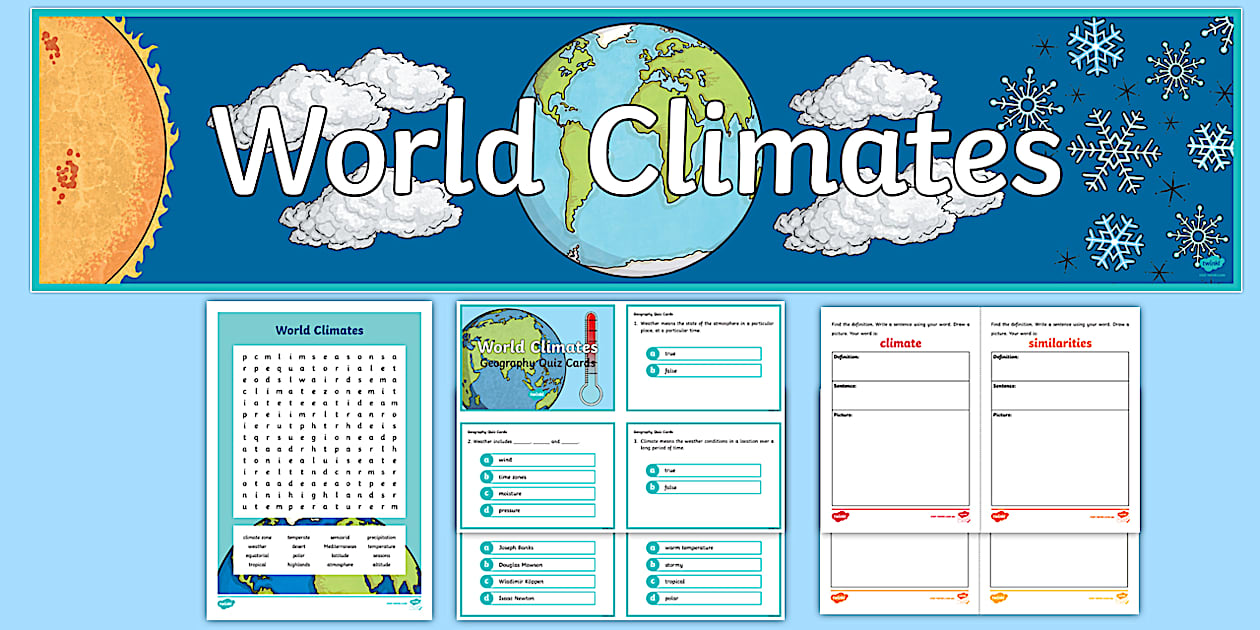 World Climates Activity Pack (teacher made) - Twinkl