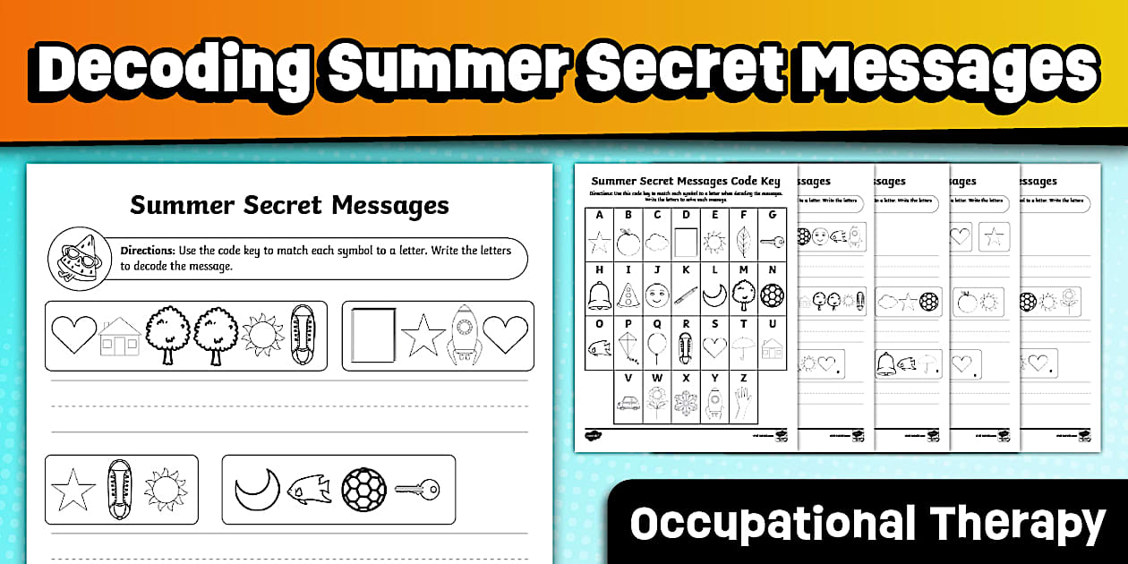 Decoding Summer Secret Messages for Occupational Therapy
