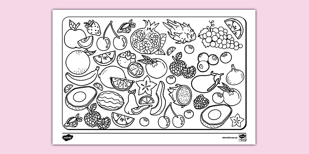 Eat the Rainbow Colouring Activity
