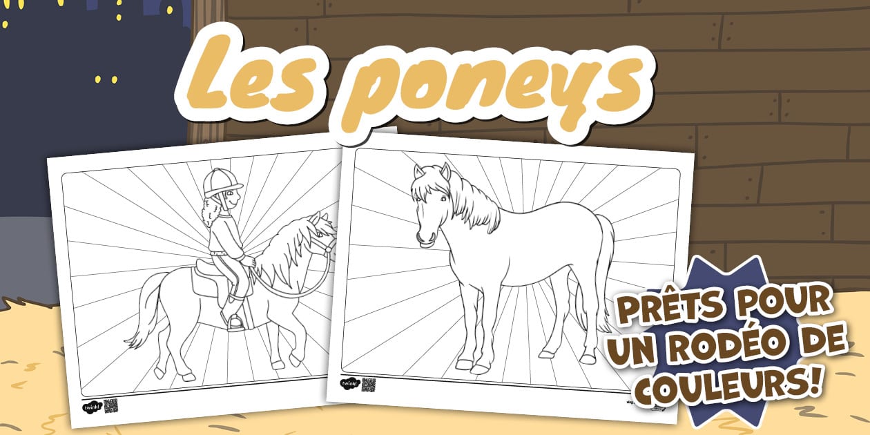 Feuilles de coloriage : Les poneys