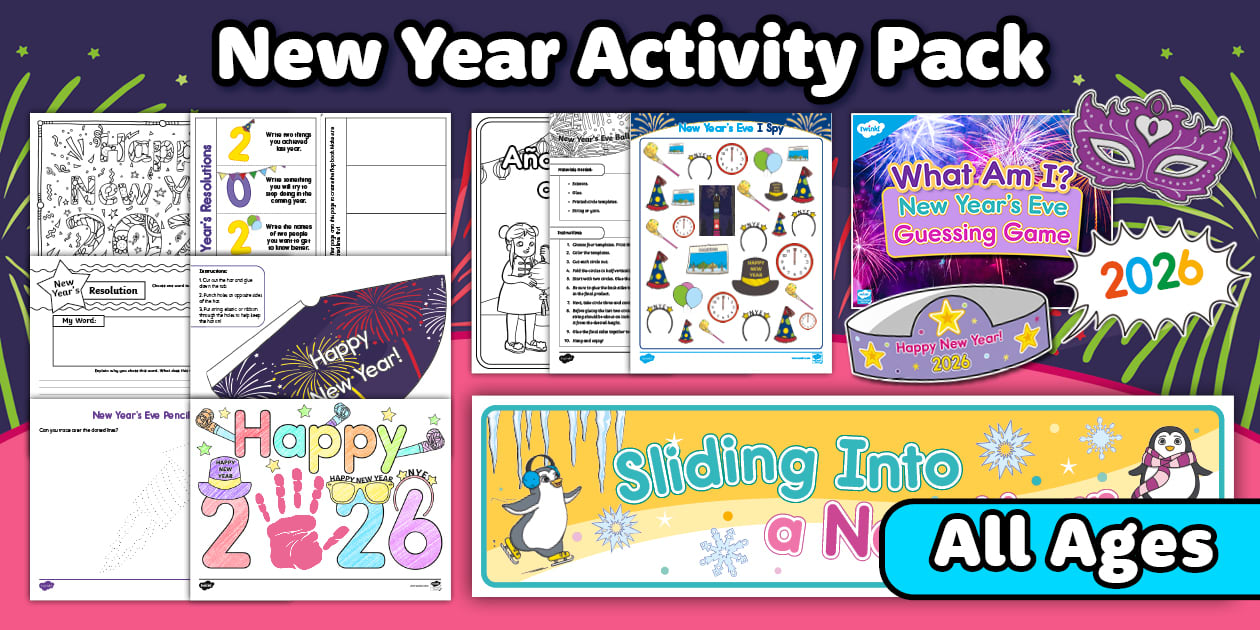 New Year’s Worksheets Free Printable | Twinkl USA